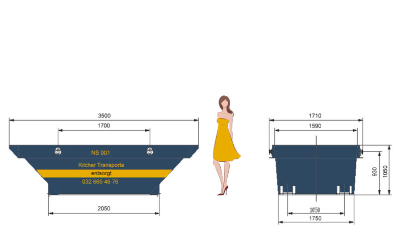 Standardmulde | 4 m3 – KILCHER TRANSPORTE AG